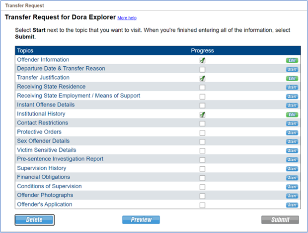 Transfer Request Quick Reference Guide – ICAOS Support